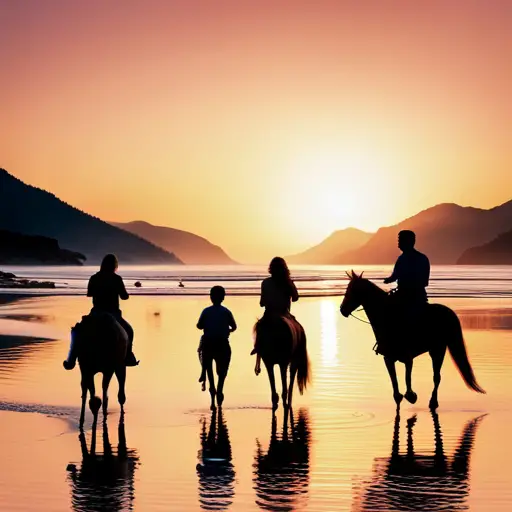Family Fun Horseback Riding On The Beach With Kids